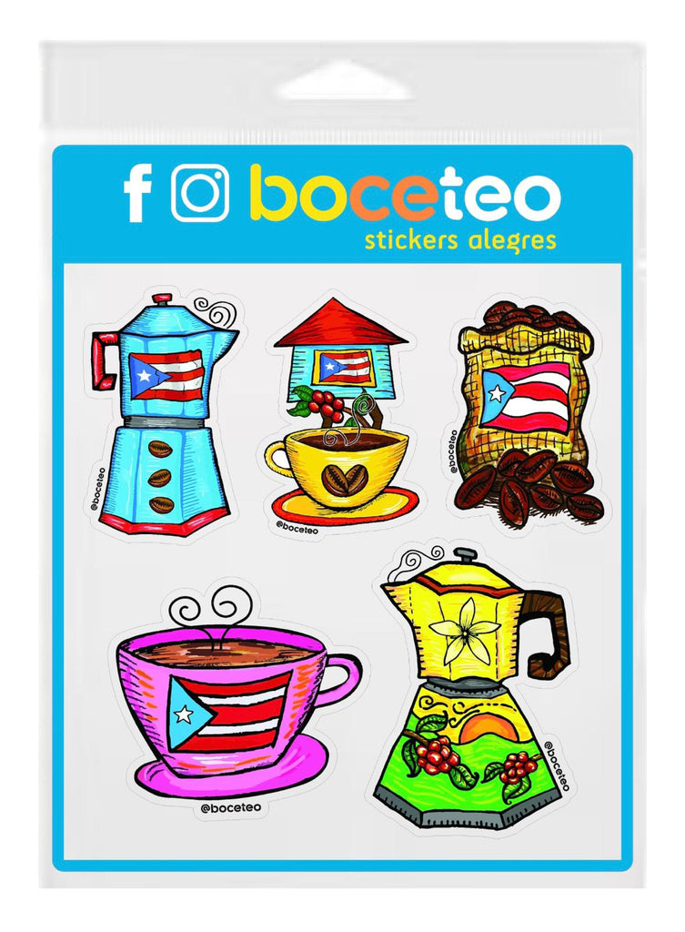 Stickers de Café Colado de Puerto Rico – Boceteo